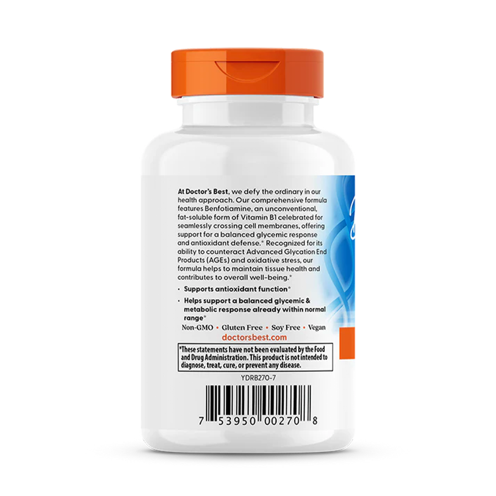 Doctors Best Benfotiamine with BenfoPure 300mg 60 VCaps | Βιταμίνες ...